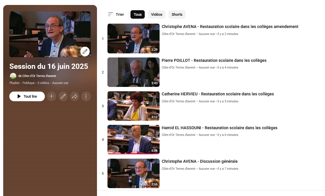 Session du 16 juin 2025 : nos interventions - Côte-d'Or Terres d'Avenir